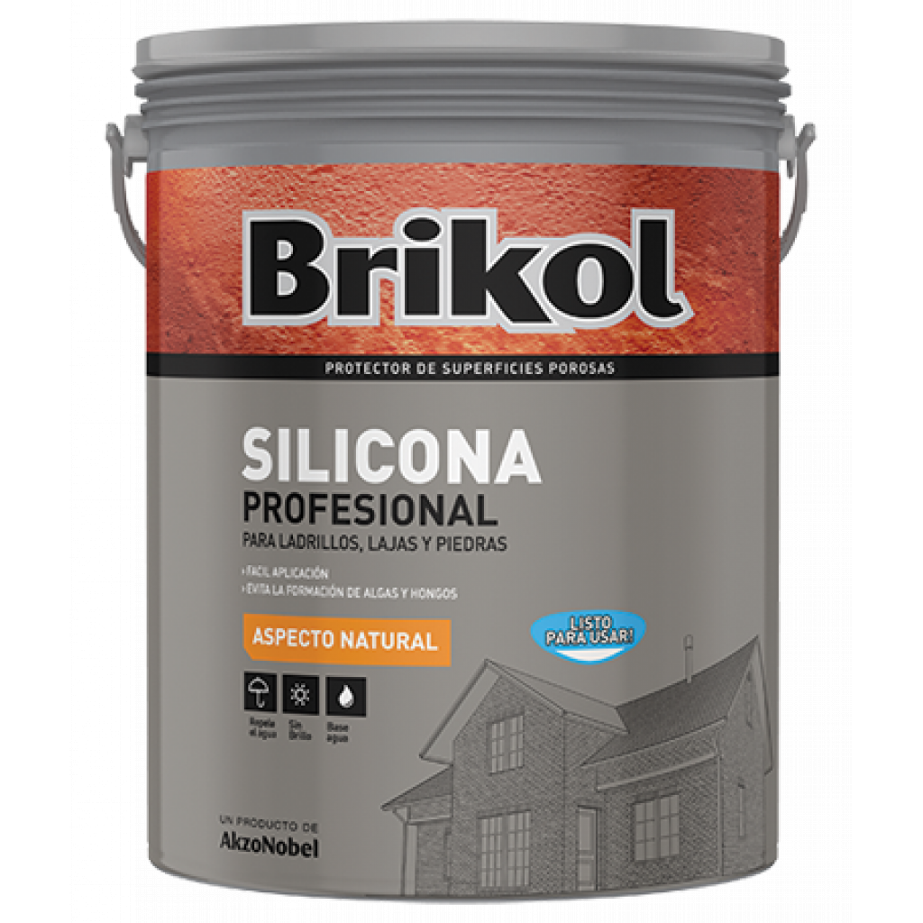 Brikol Silicona Profesional al Agua Incoloro 20 L - Dante Pinturerias