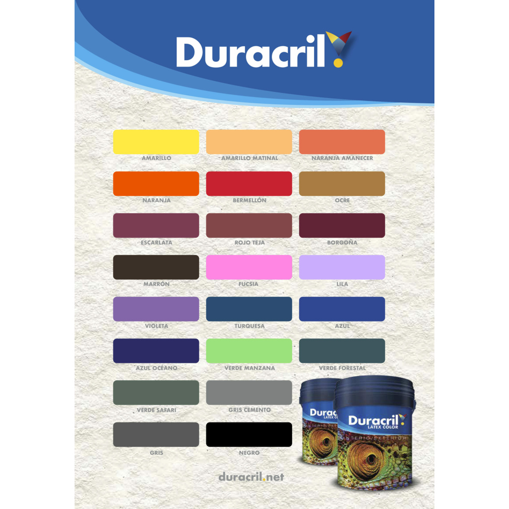 Duracril Latex Color Int/Ext Fucsia 10 L - Dante Pinturerias