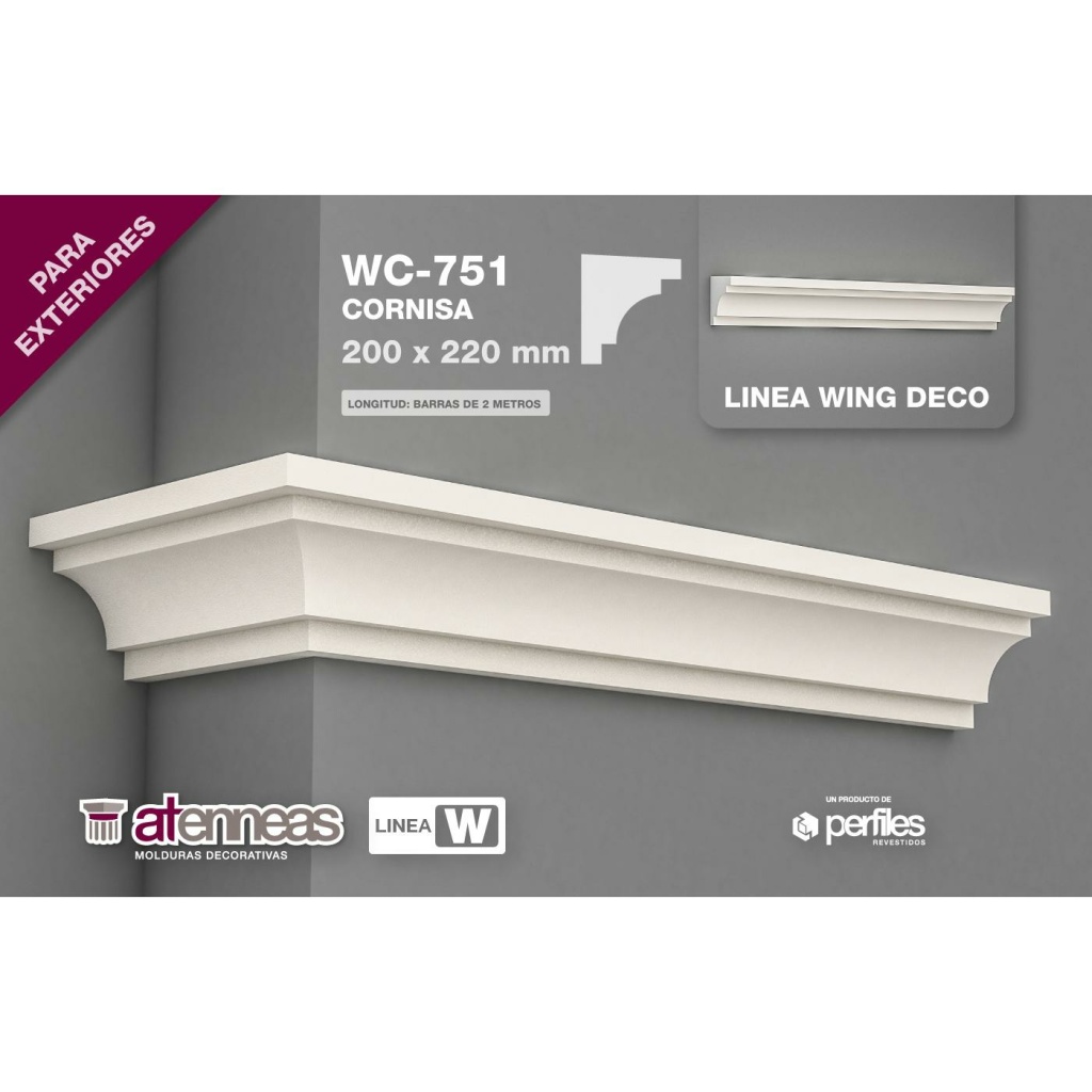 Moldura Ext Wc-751 Wd Atenneas - Dante Pinturerias